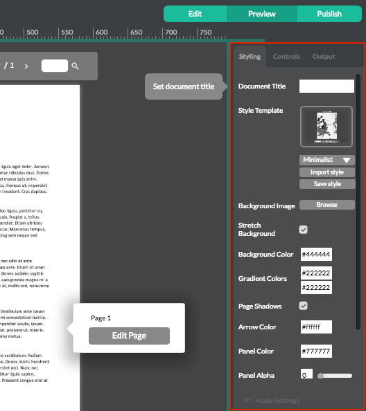 How to style and create a style template for PDF documents | FlowPaper